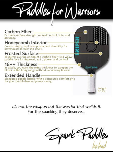 Sniper - Paddles for Warriors - Spank Paddles